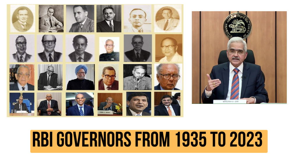 RBI Governors List From 1935-2023, Names, Responsibilities