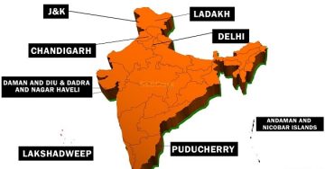 Union Territories of India List, Map, Names, Capital of 8 UTs