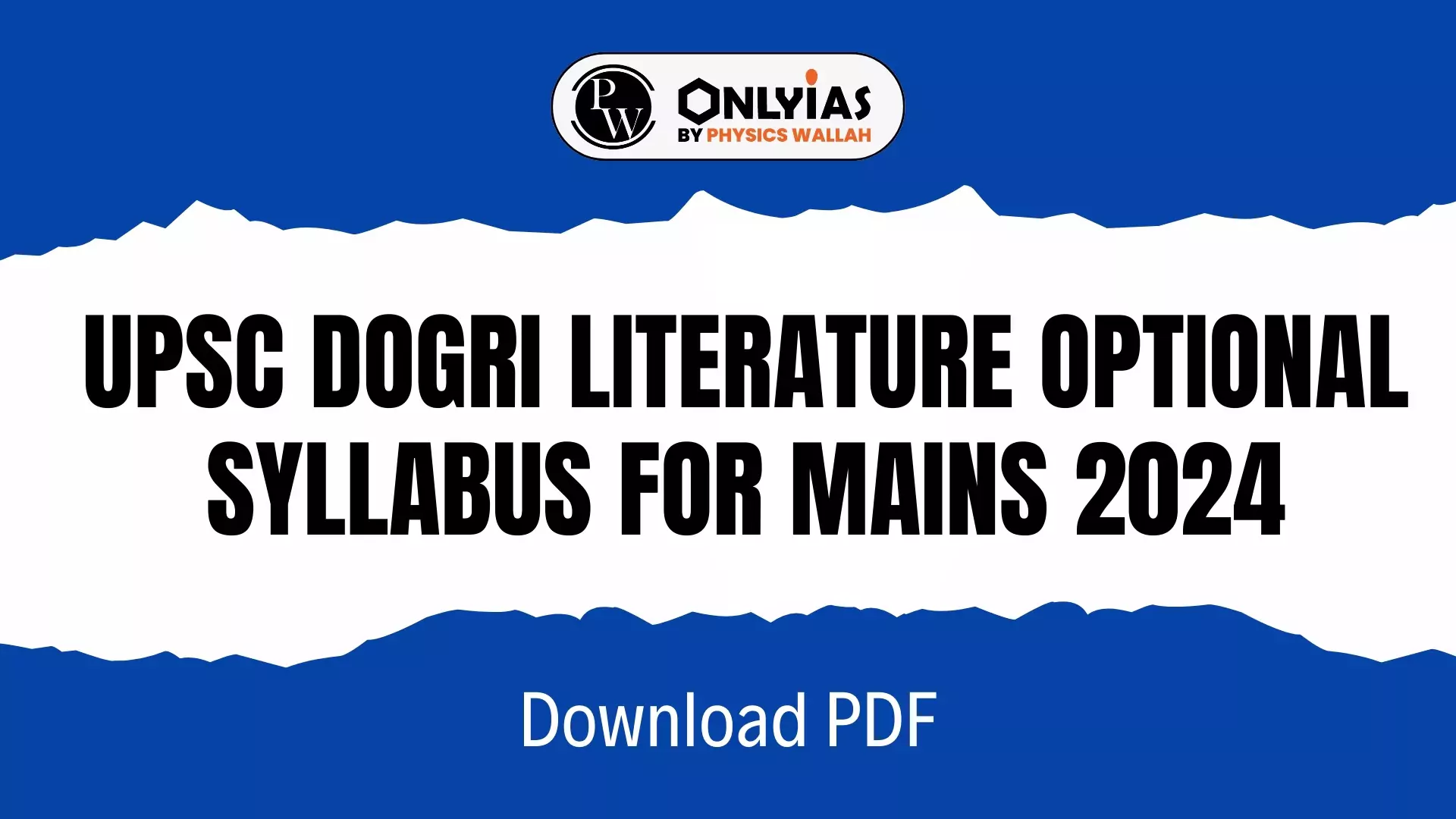 UPSC Dogri Literature Optional Syllabus For Mains 2024, Download PDF ... UPSC Dogri Literature Optional Syllabus For Mains 2024, Download PDF ...