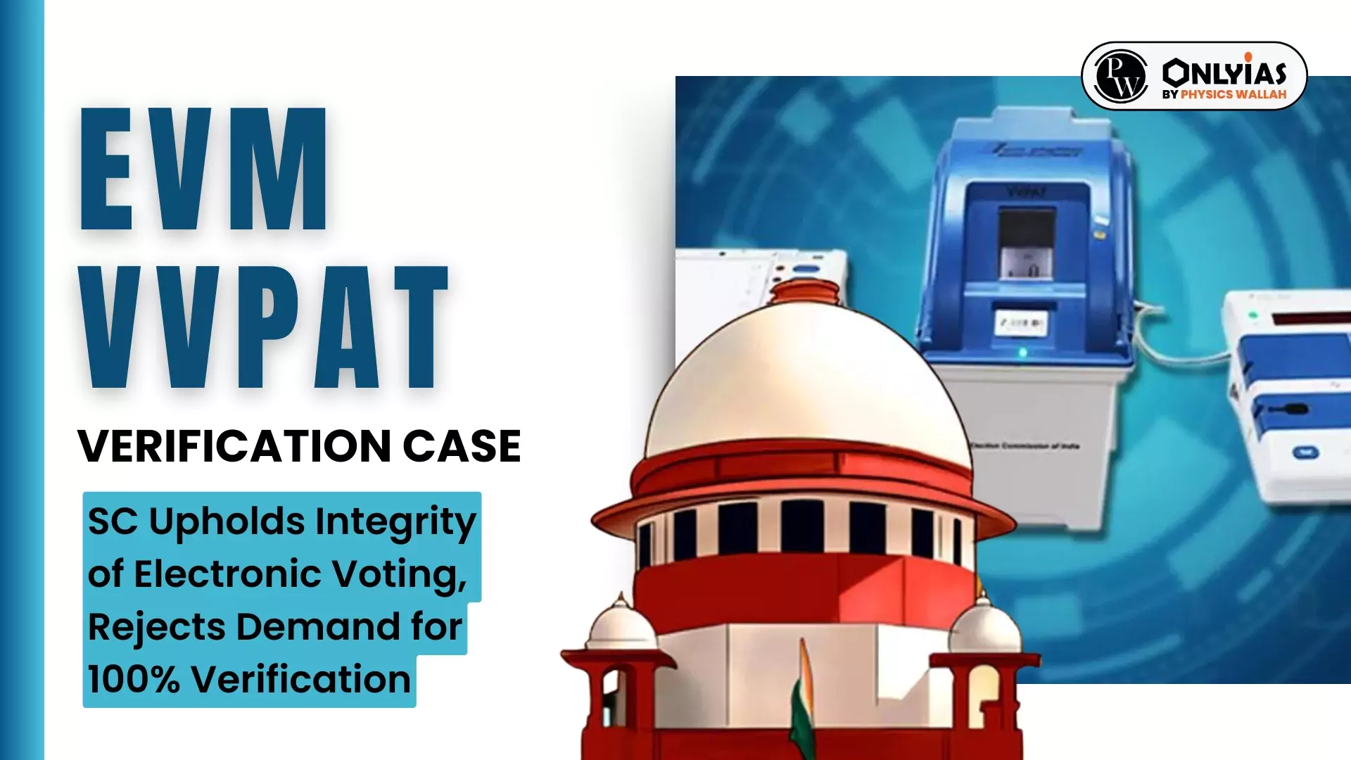 EVM VVPAT Verification Case: SC Upholds Integrity Of Electronic Voting, Rejects Demand For 100% ...