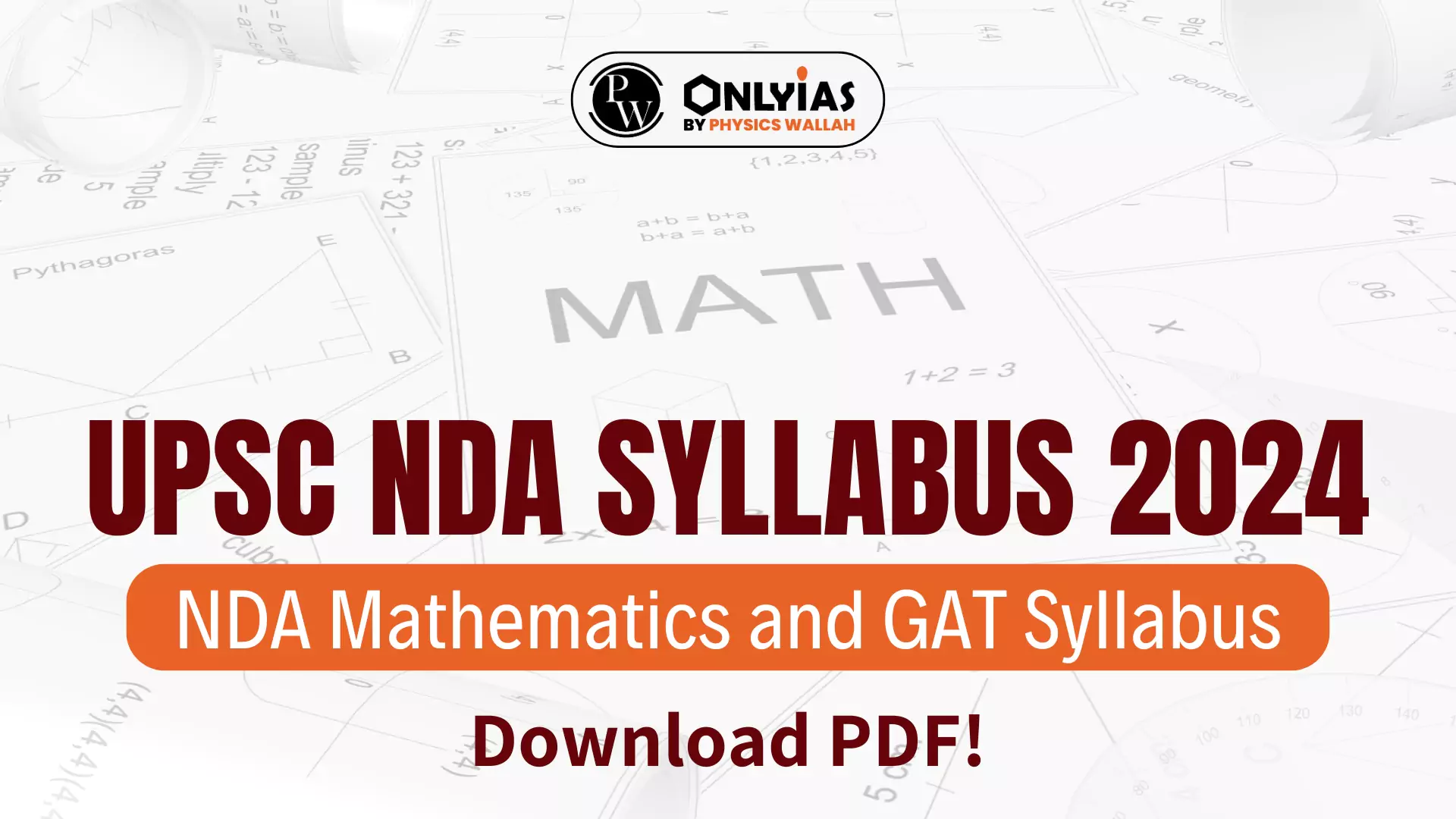 UPSC NDA Syllabus 2024 - NDA Mathematics And GAT Syllabus, Download PDF ...