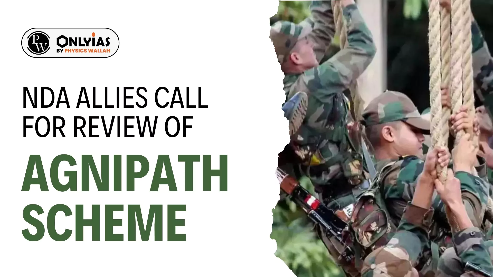 NDA Allies Call For Review Of Agnipath Scheme - PWOnlyIAS