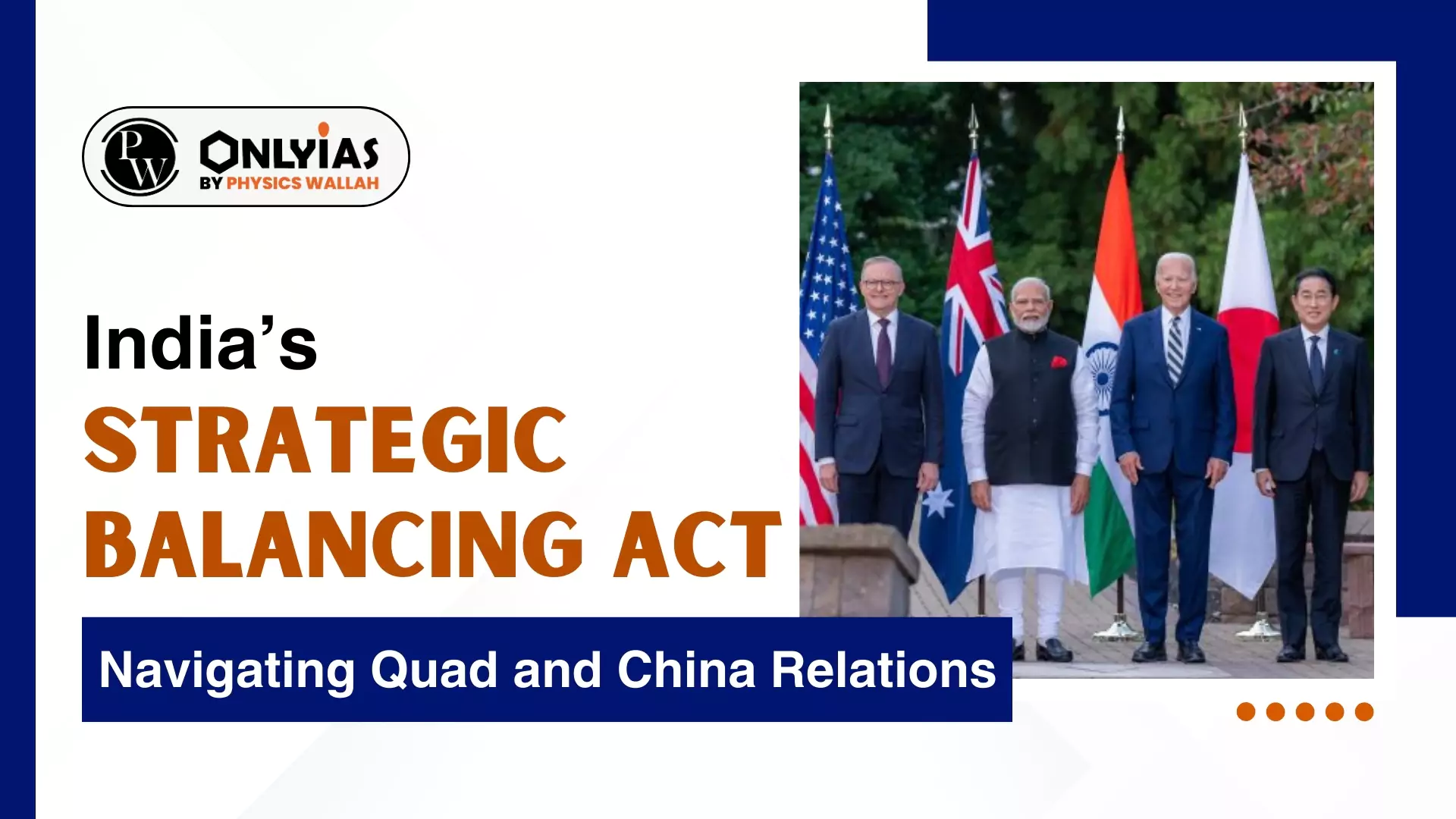 India's Strategic Balancing Act, Navigating Quad And China Relations - PWOnlyIAS